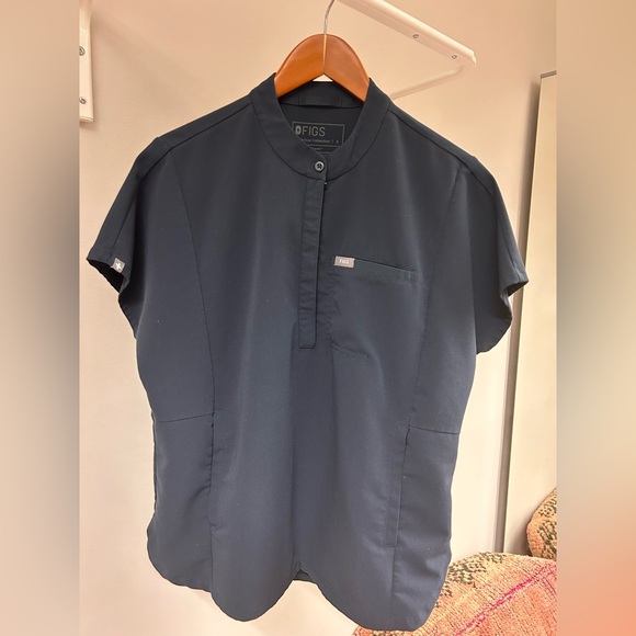 Figs | Tops | Figs Montex Classic Mock Neck Scrub Top Night Sky Limited ...